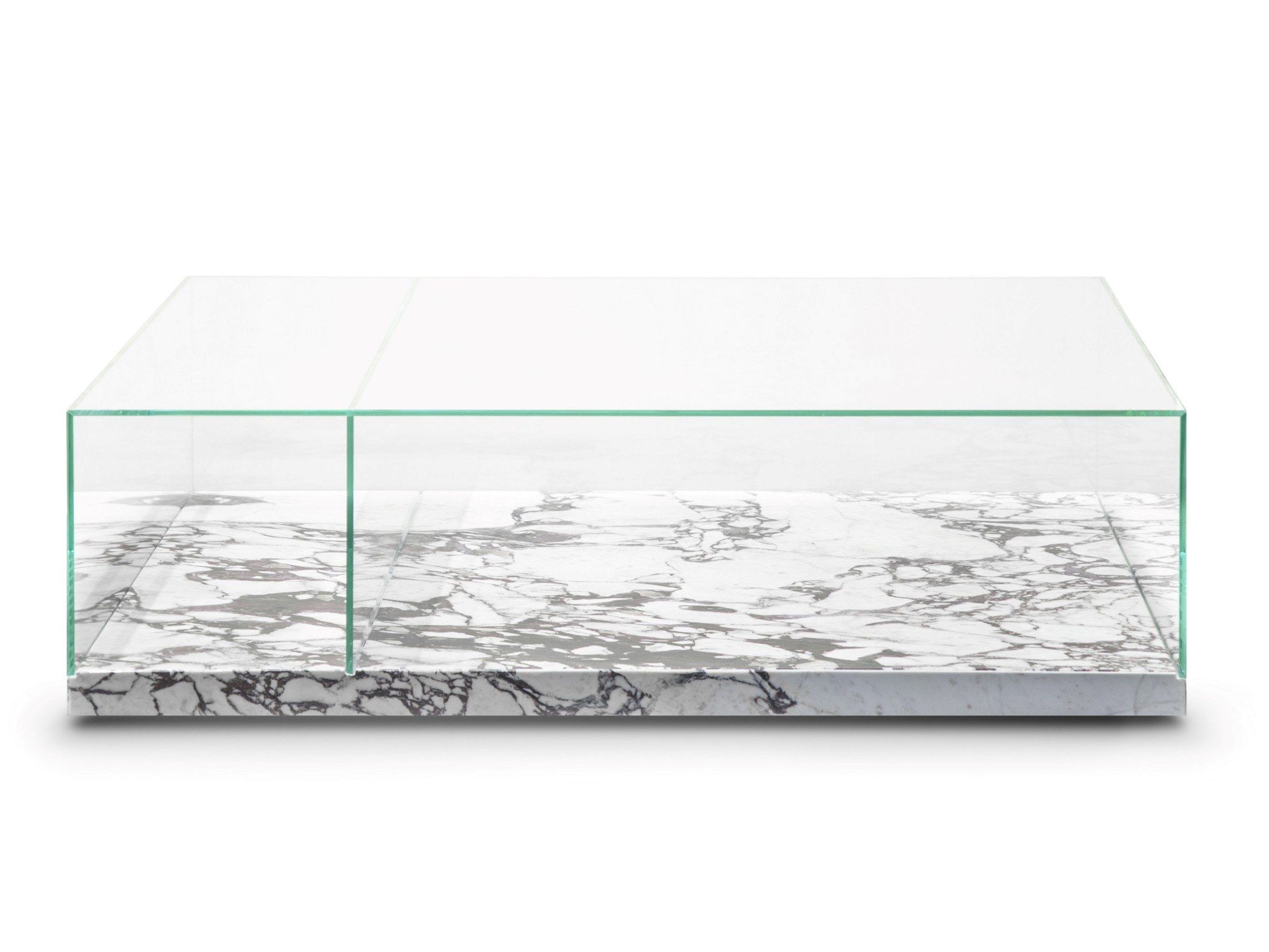 V227 Low square glass coffee table By Aston Martin