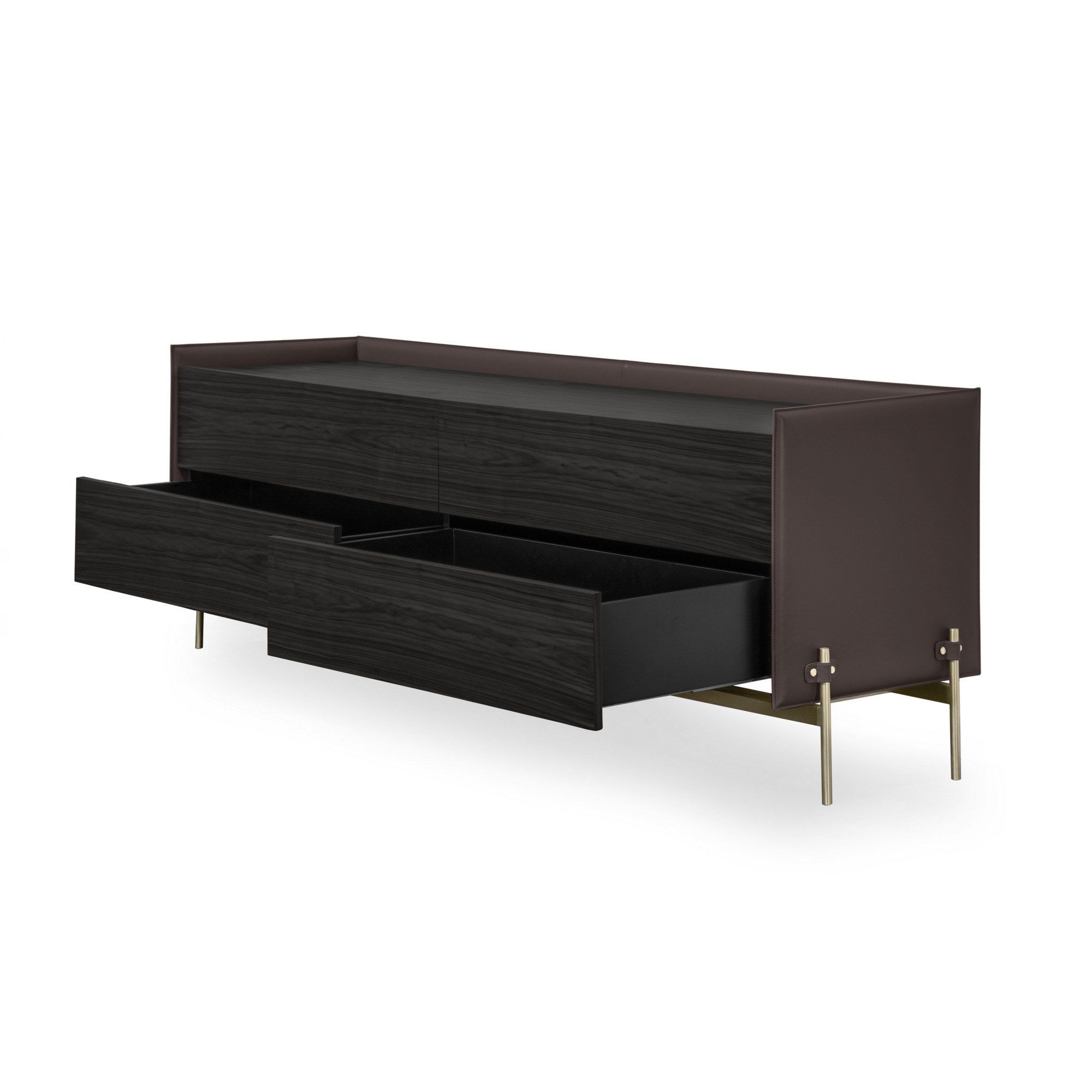 V246 | Sideboard Tanned leather sideboard with drawers By Aston Martin