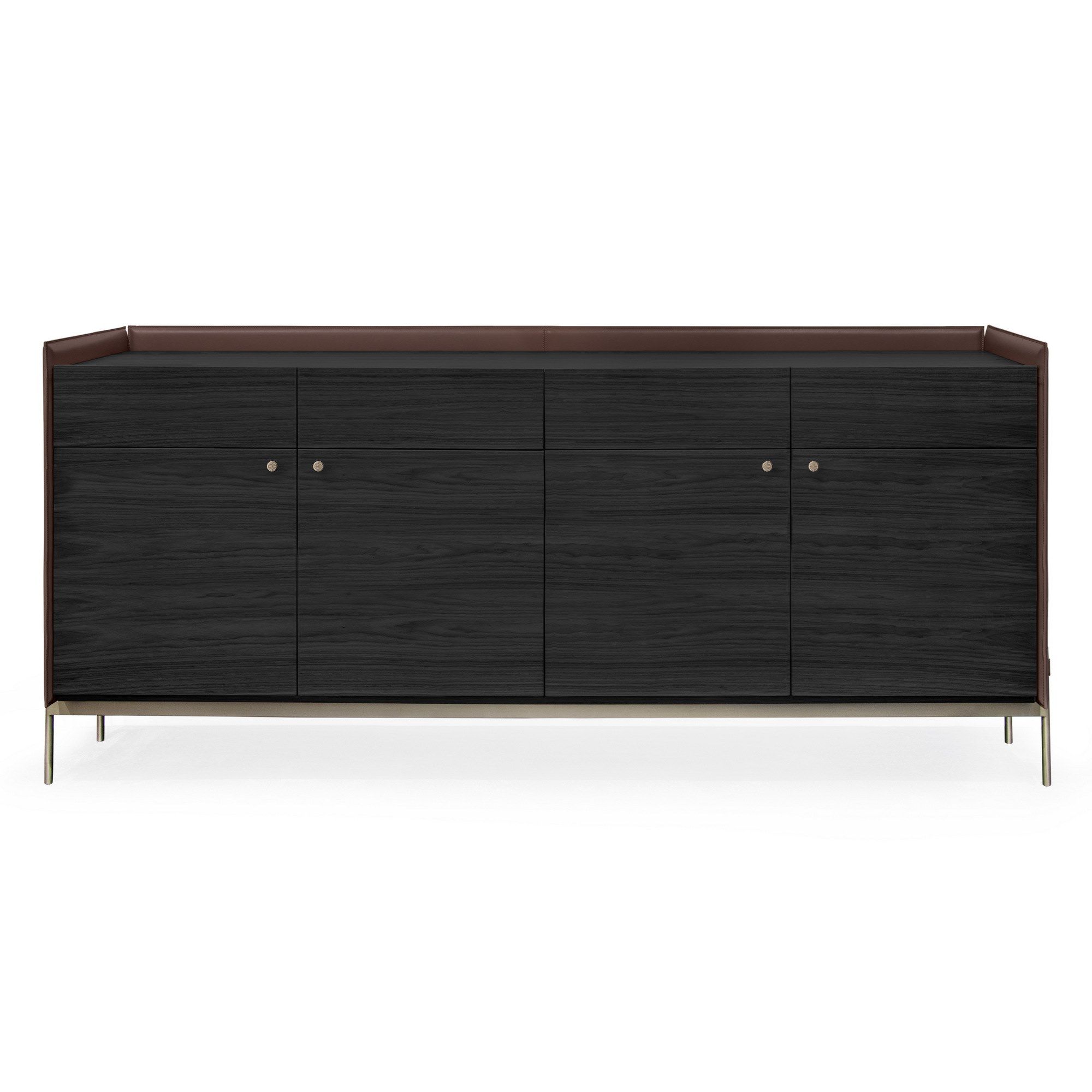 V246 | Sideboard Tanned leather sideboard with drawers By Aston Martin