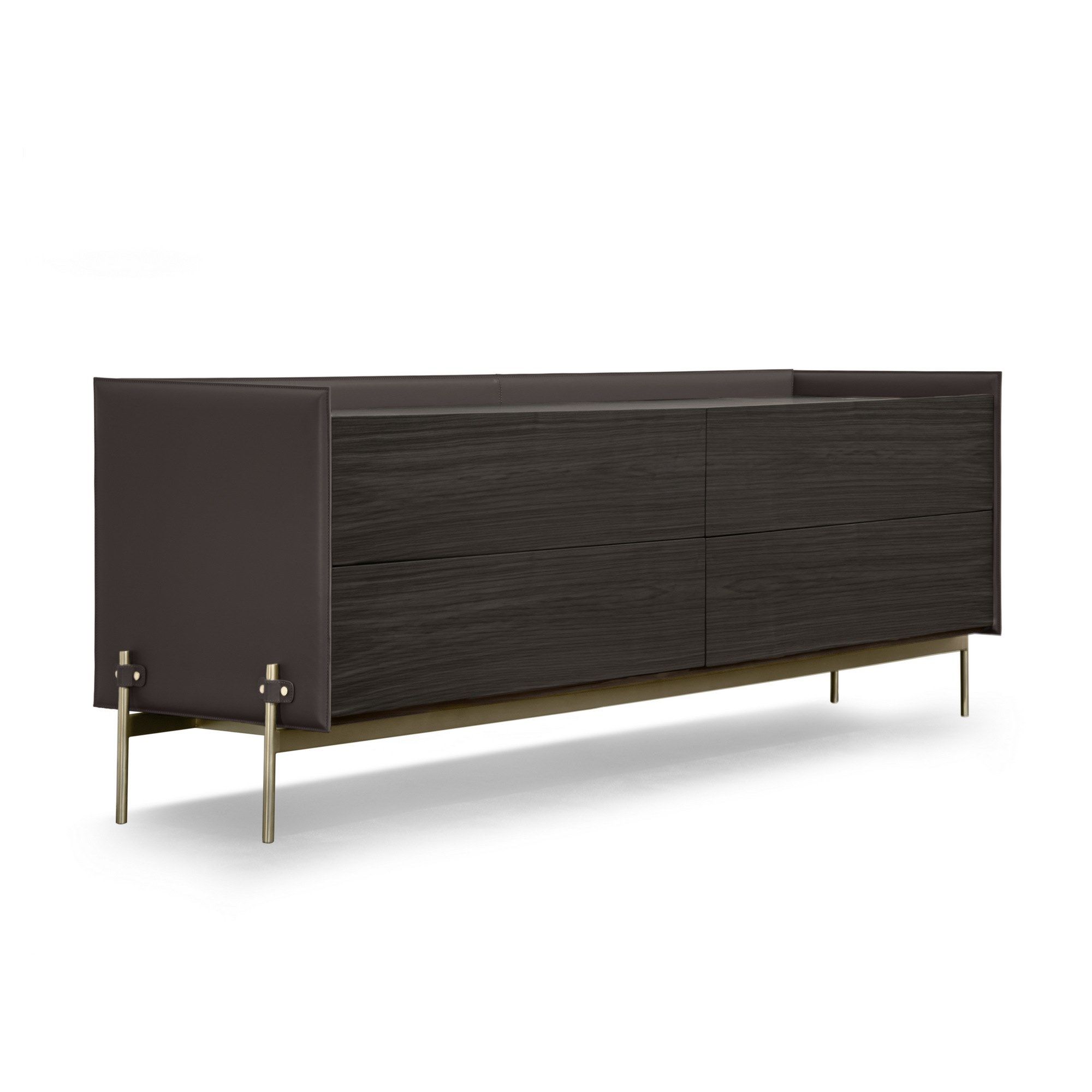 V246 | Sideboard Tanned leather sideboard with drawers By Aston Martin