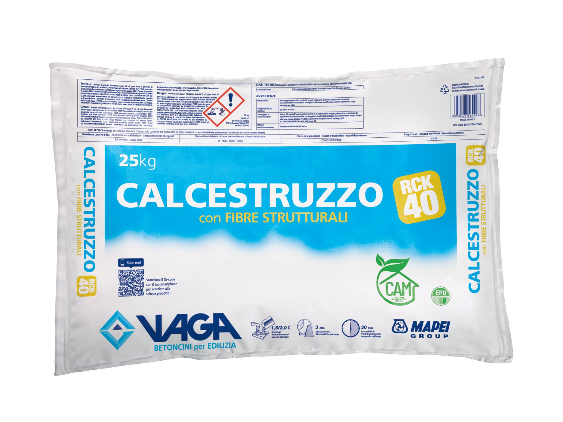 Calcestruzzo strutturale premiscelato CALCESTRUZZO RCK40 - VAGA ...