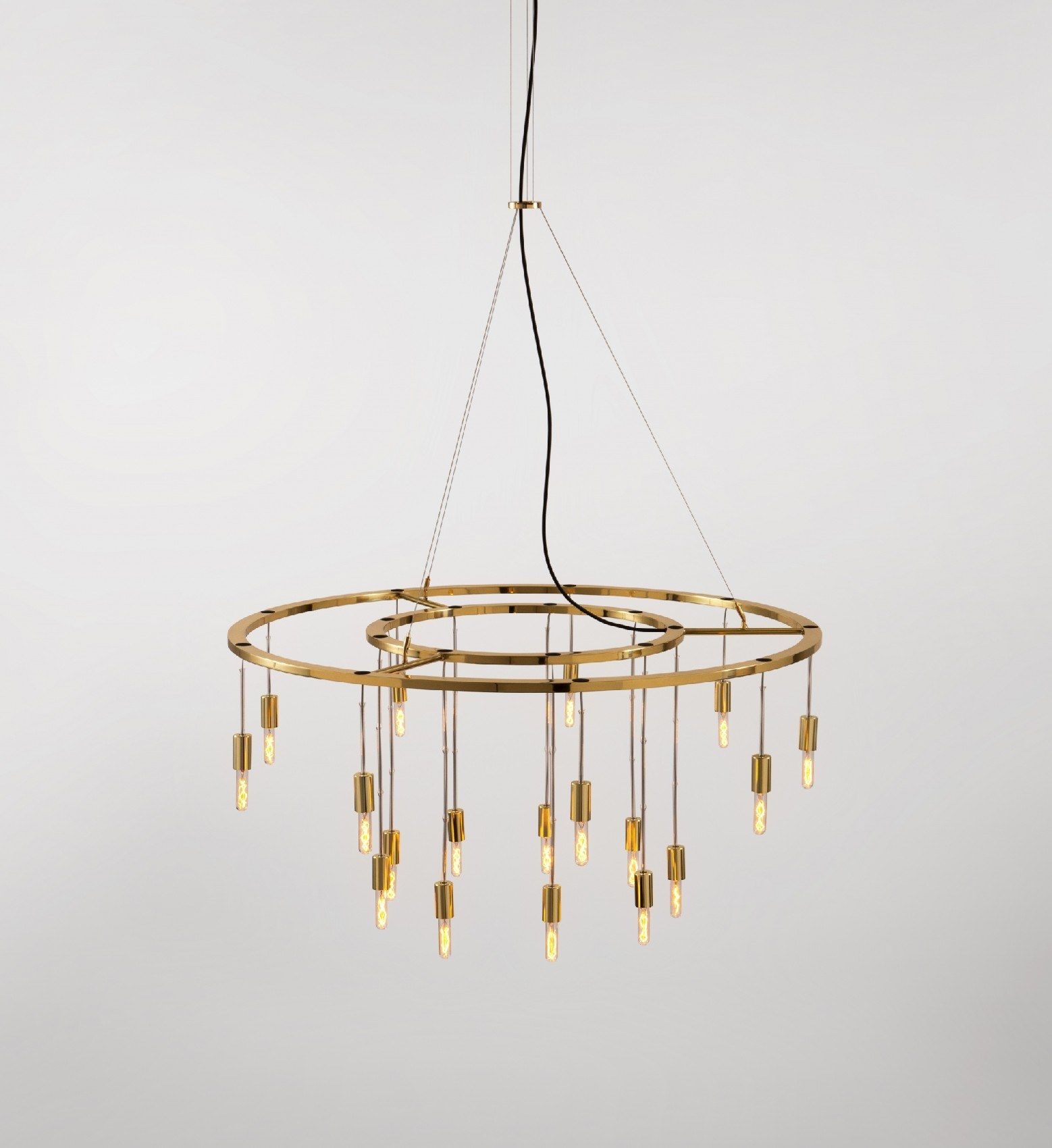 Chandelier with structure made of polished varnished brass VAGHE STELLE ...
