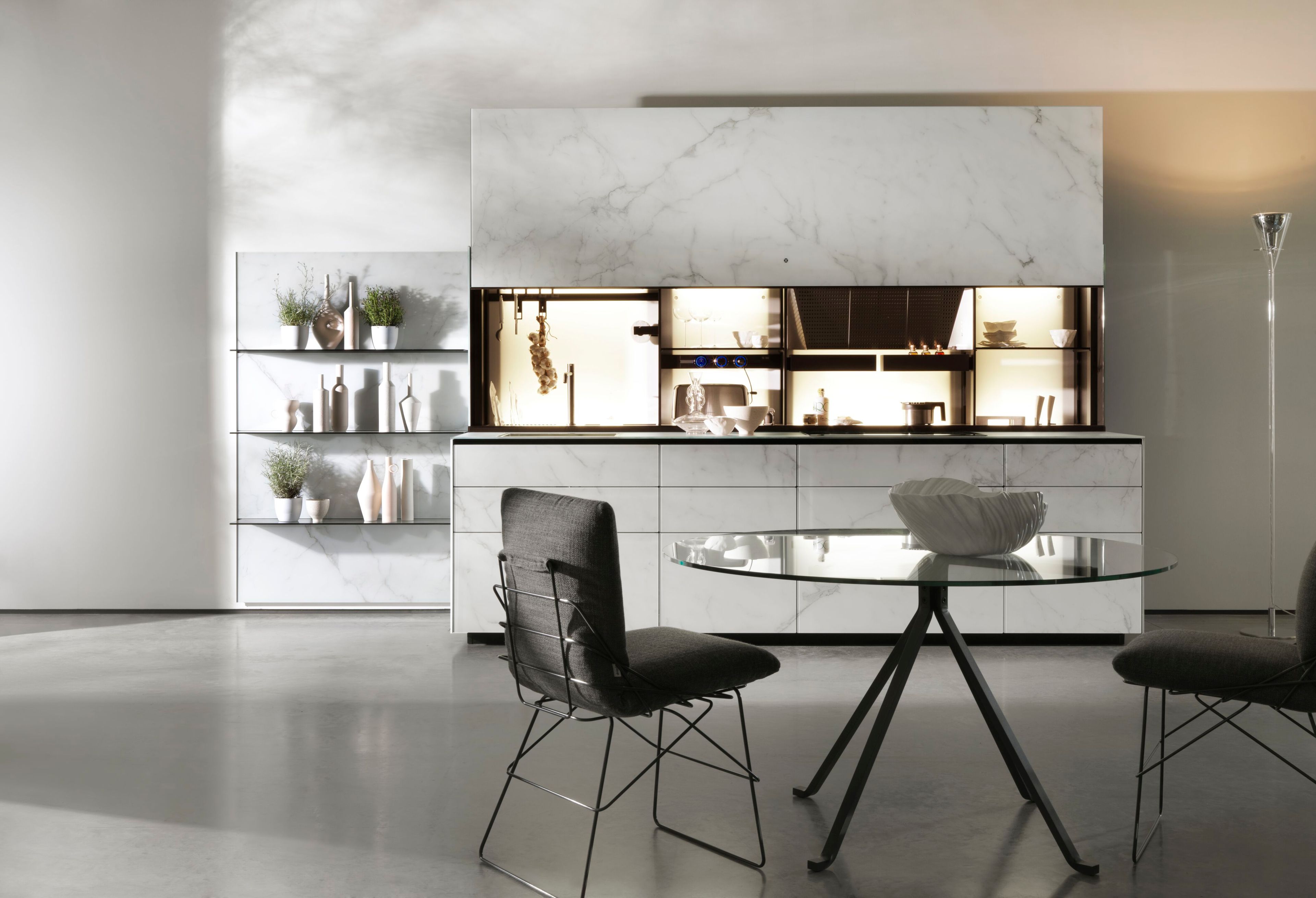 ARTEMATICA VITRUM MIMESIS Glass fitted kitchen By Valcucine | design ...
