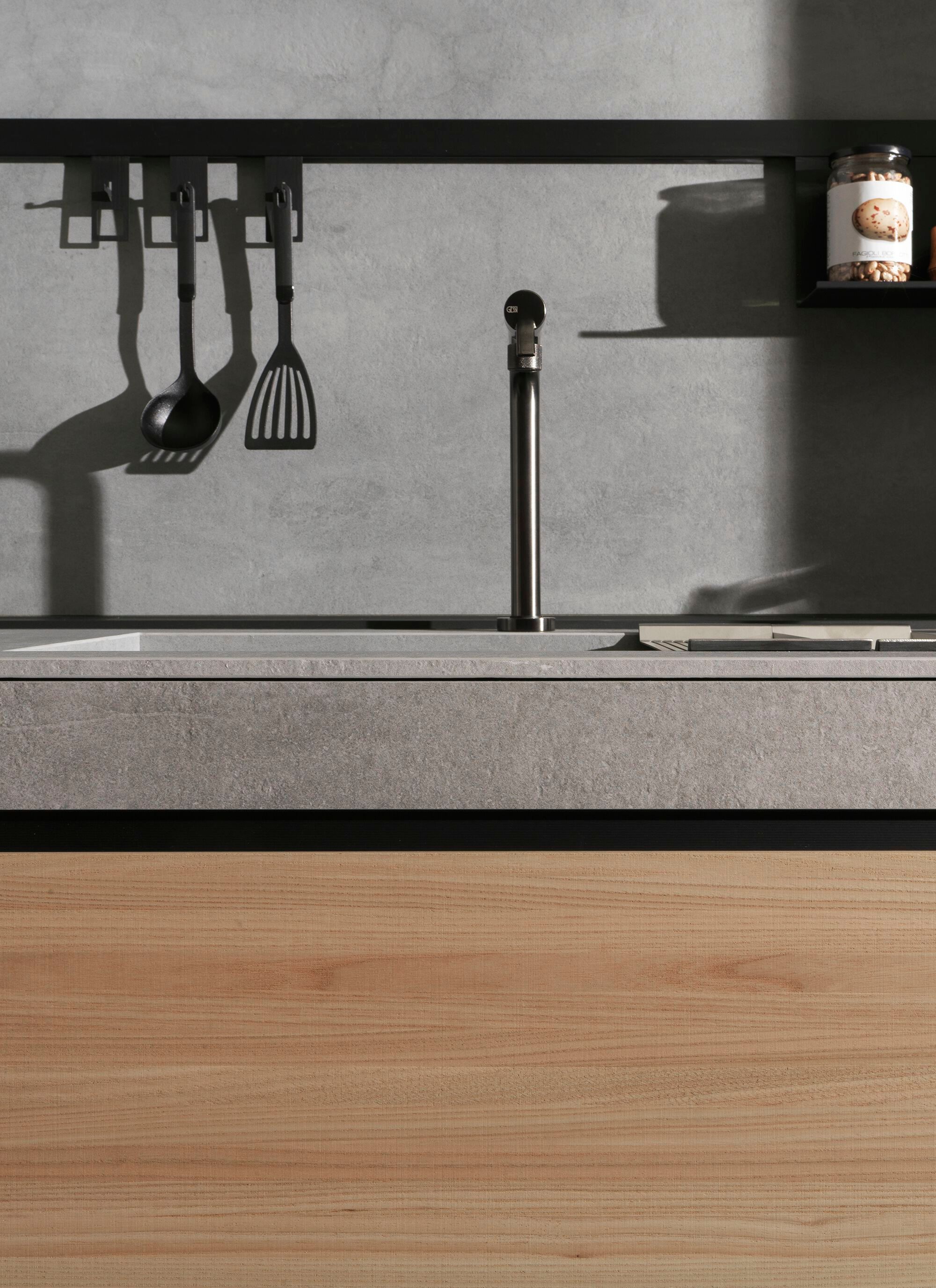 GENIUS LOCI TACTILE ELM Elm kitchen with Tech Ceramic drawer By ...