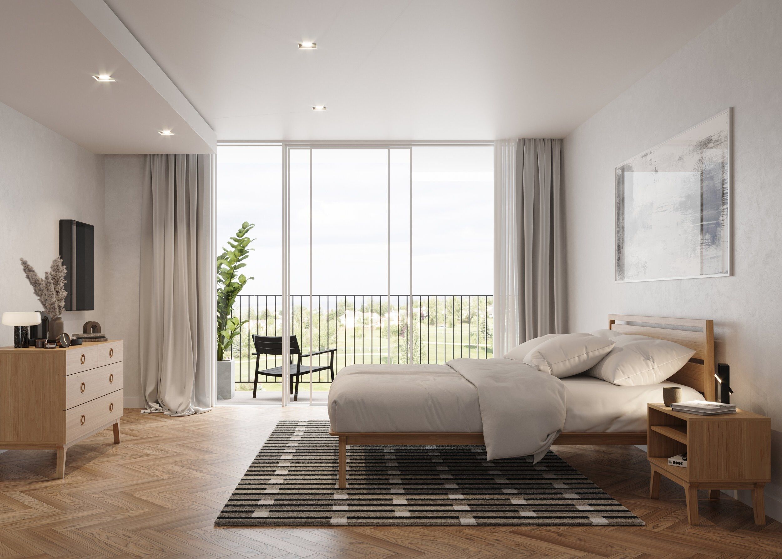 VALENTINE Oak king size bed By Case | design Matthew Hilton