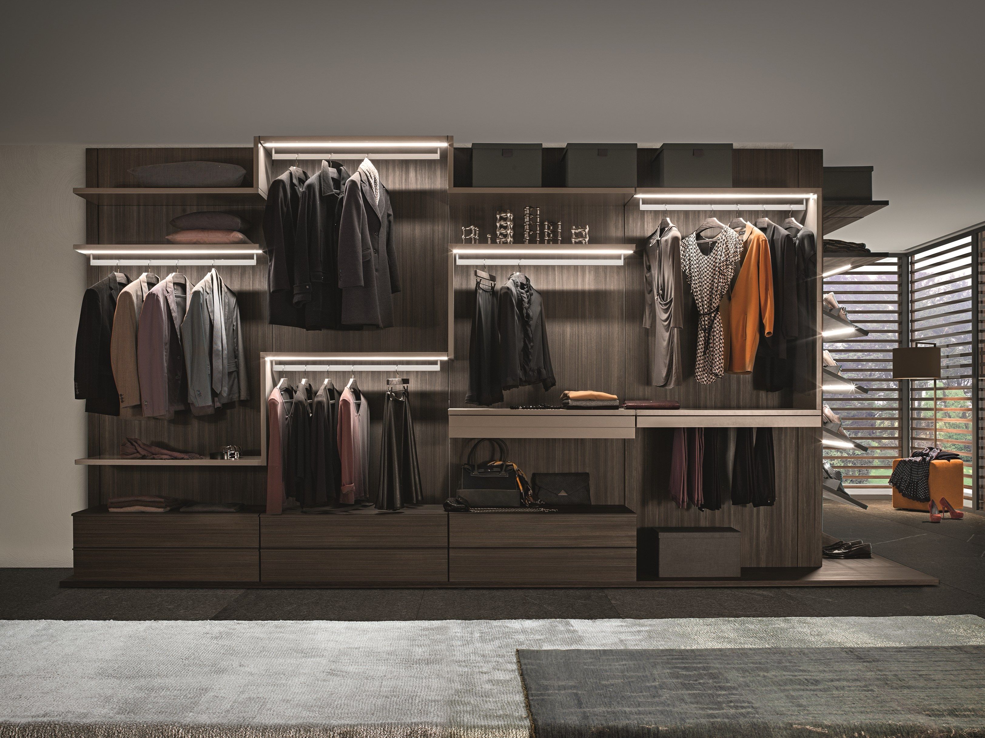 VARIUS | Corner walk-in wardrobe By Presotto design Tormena-neadesign