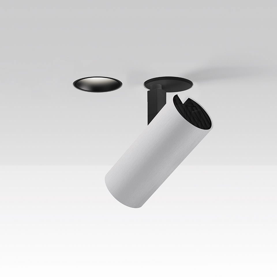 VECTOR Recessed LED adjustable aluminium spotlight By Artemide