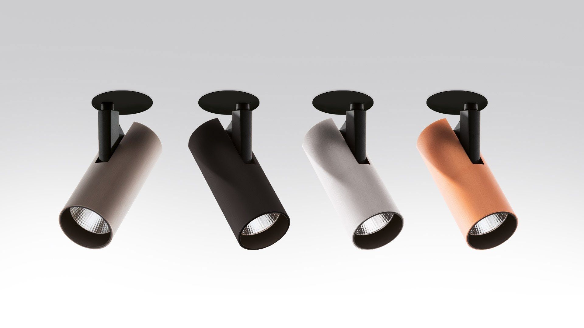 VECTOR LED semi-inset adjustable aluminium spotlight By Artemide