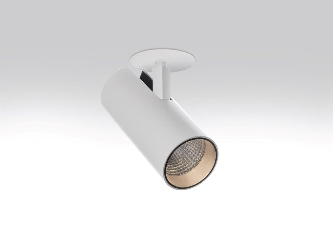 VECTOR LED semi-inset adjustable aluminium spotlight By Artemide