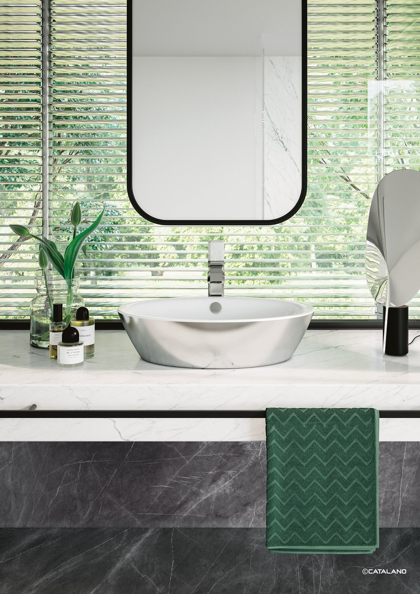 VELIS | Oval washbasin Gold & Silver Collection By CERAMICA CATALANO