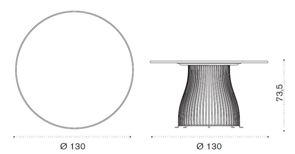 VENEXIA Round aluminium garden table By Ethimo | design Luca Nichetto