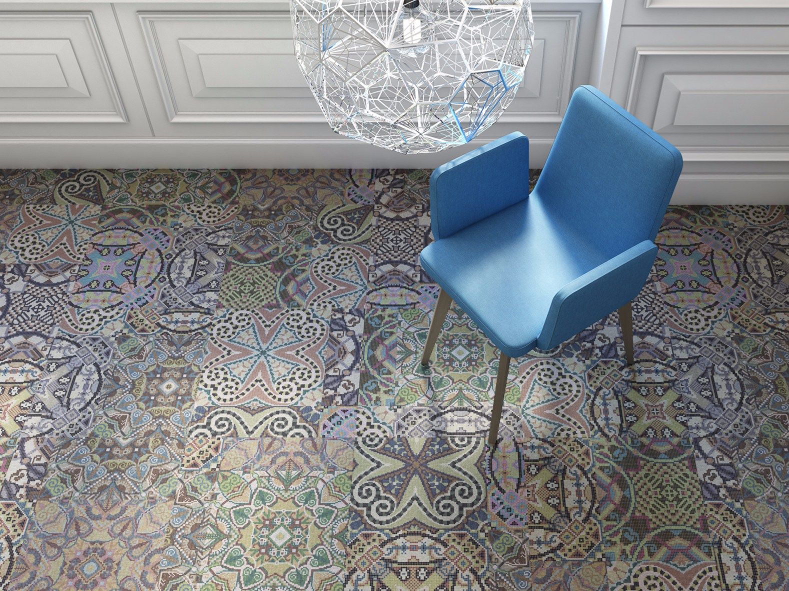 Patterned carpet tiles VENICE By OBJECT CARPET
