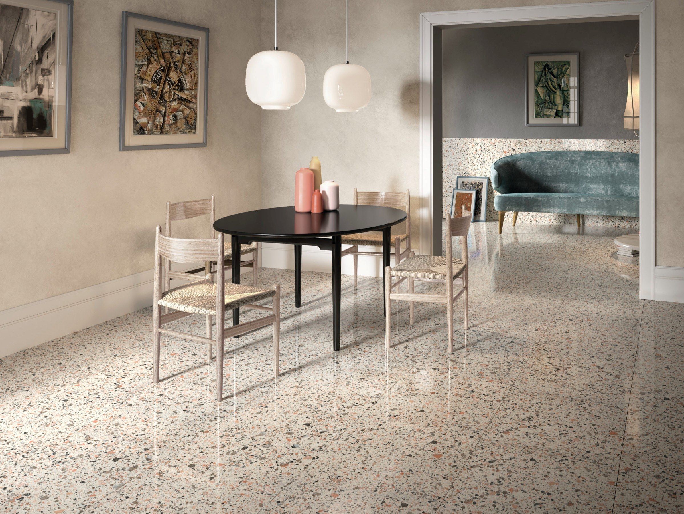 Porcelain stoneware wall/floor tiles terrazzo effect VENICE PINK Venice ...