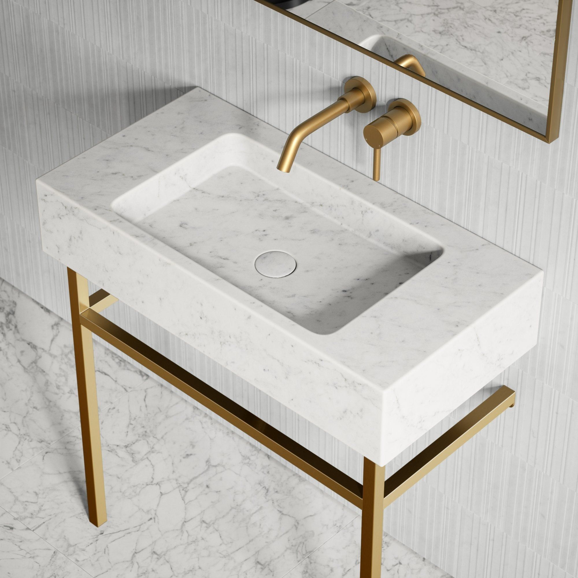 VERNANTE | Carrara marble console sink By LUSSO