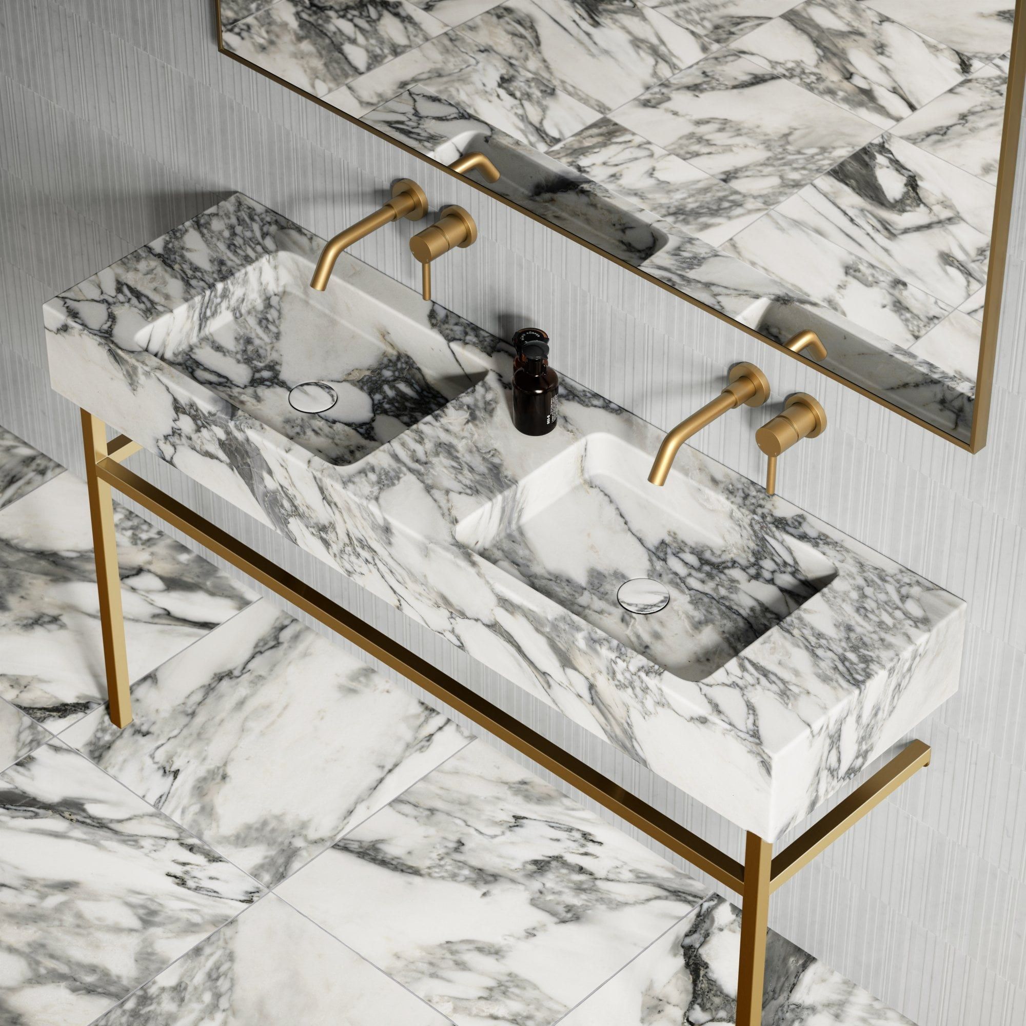 VERNANTE | Console sink with integrated washbasin By LUSSO