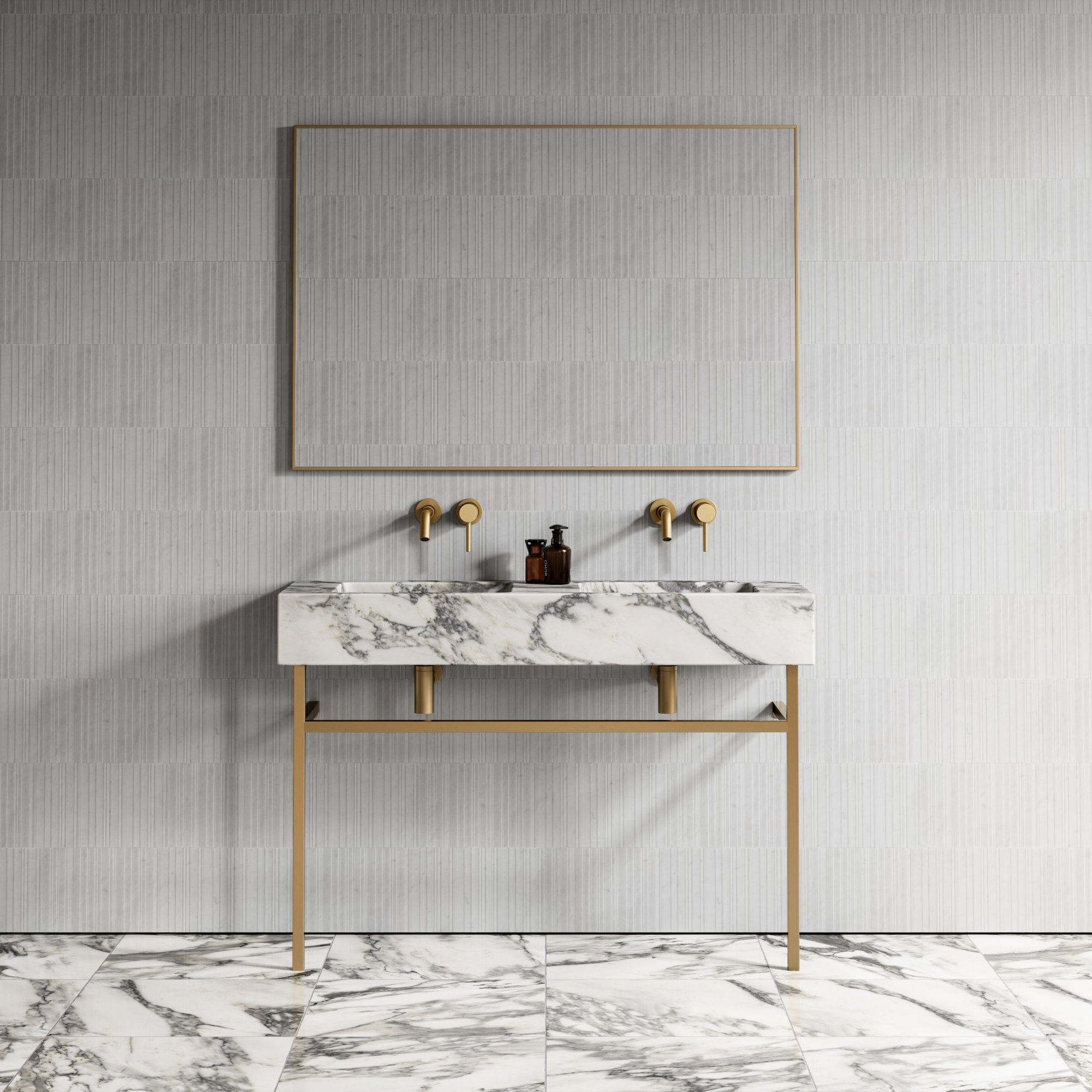 VERNANTE | Console sink with integrated washbasin By LUSSO