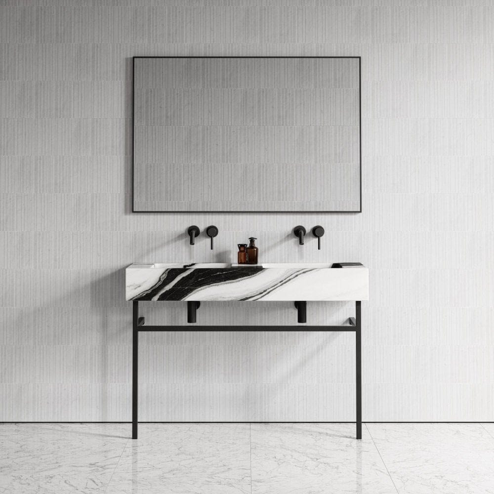 VERNANTE | Marble console sink Floor-standing double marble console ...