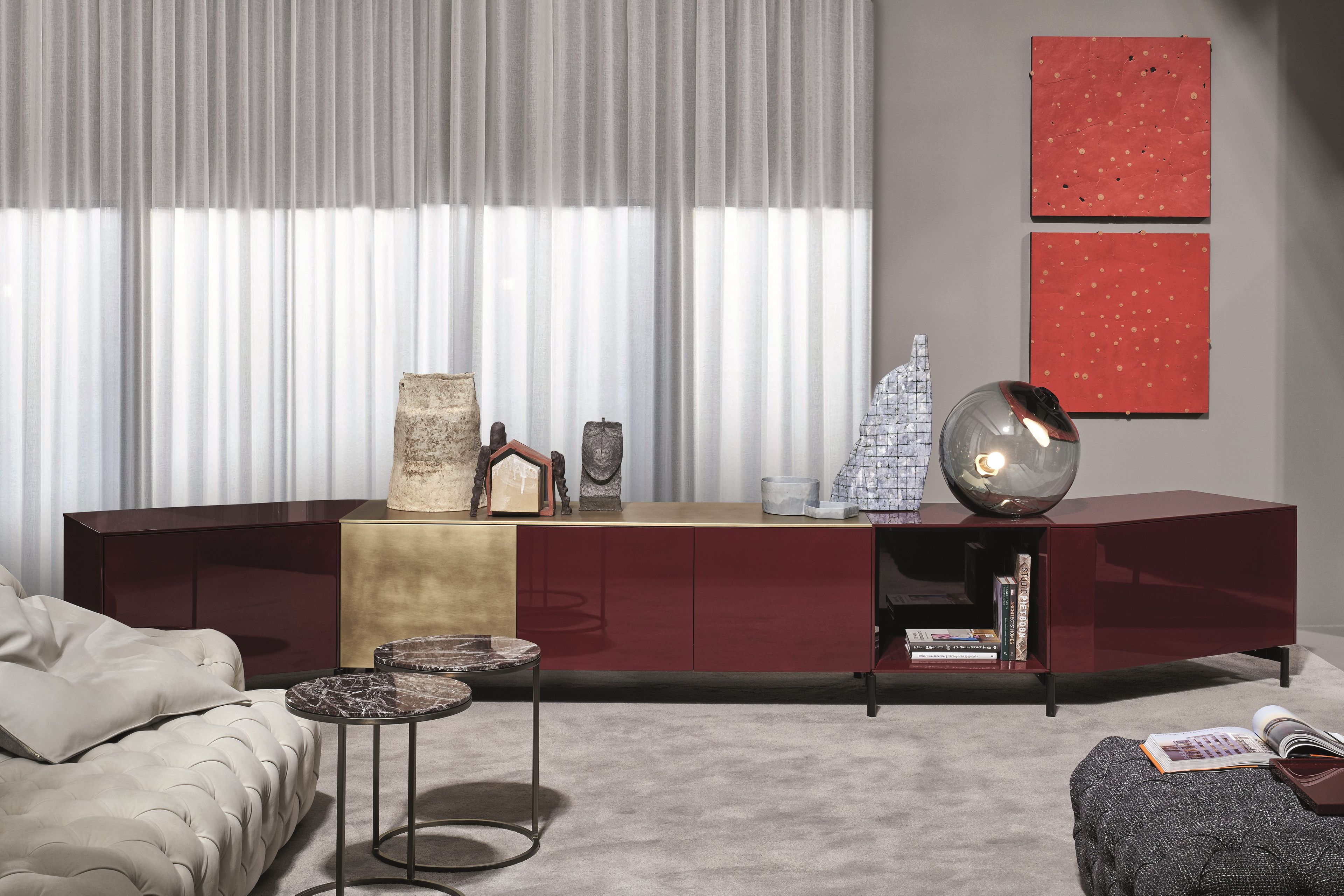 Sideboard with doors VERNER By Meridiani design Andrea Parisio