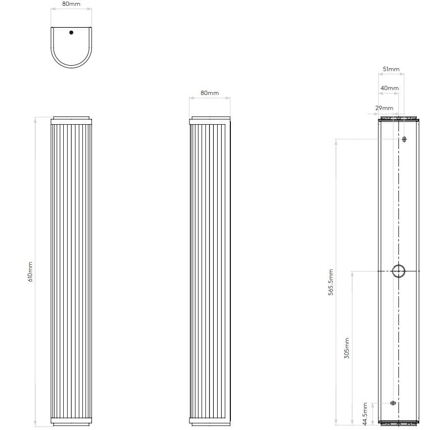 VERSAILLES 600 LED wall lamp for bathroom By Astro Lighting