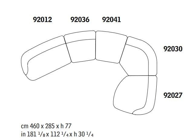 VESPER Sectional sofa By Giorgetti | design Roberto Lazzeroni