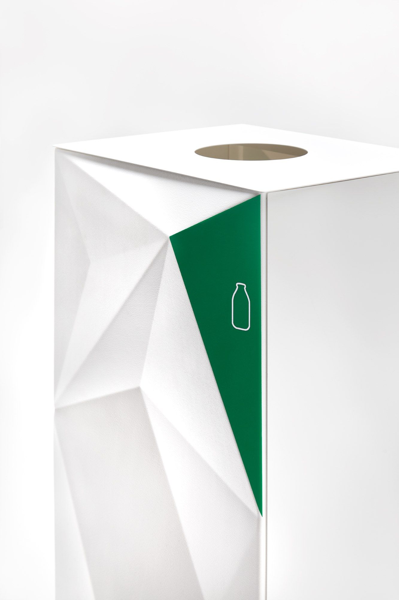 Metal waste paper bin for waste sorting VEVEY By Made Design