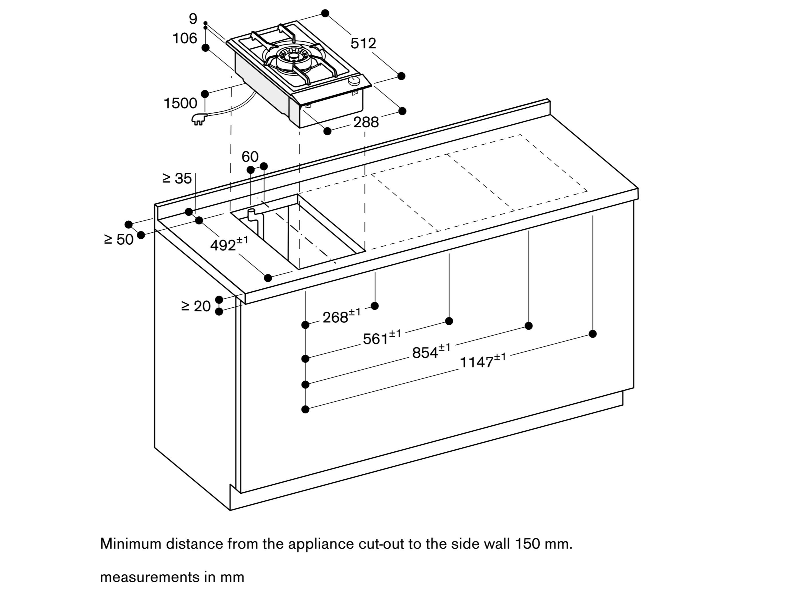 VG231120F | Hob Gas built-in steel hob By Gaggenau