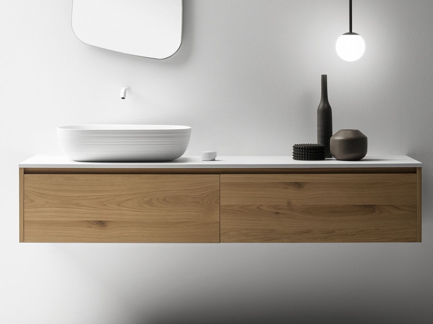 VIAVENETO Single wall-mounted vanity unit with drawers By FALPER