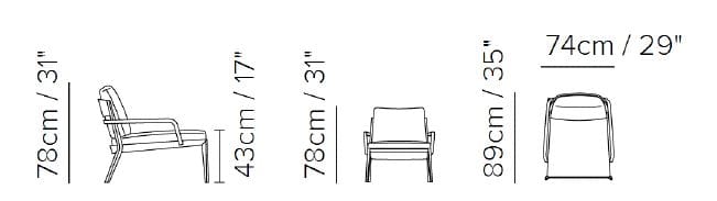 VIAGGIO Fabric easy chair with armrests By Natuzzi Italia