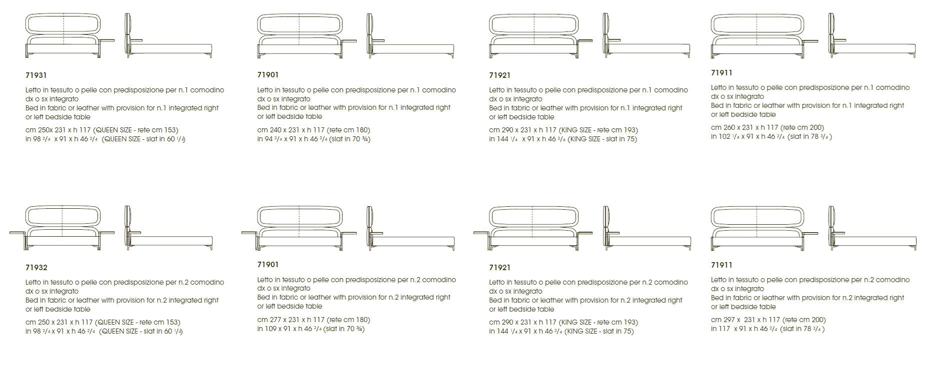 VIBE Double bed with upholstered headboard By Giorgetti | design Carlo ...