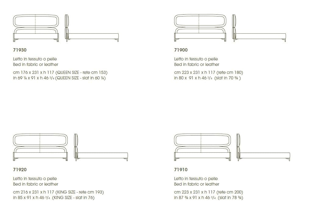 VIBE Double bed with upholstered headboard By Giorgetti | design Carlo ...