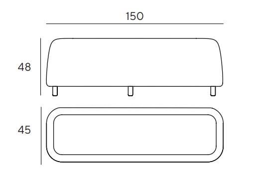 VICE-VERSA BIG BENCH Bench By Innova Imbottiti | design Eleonora Barillari