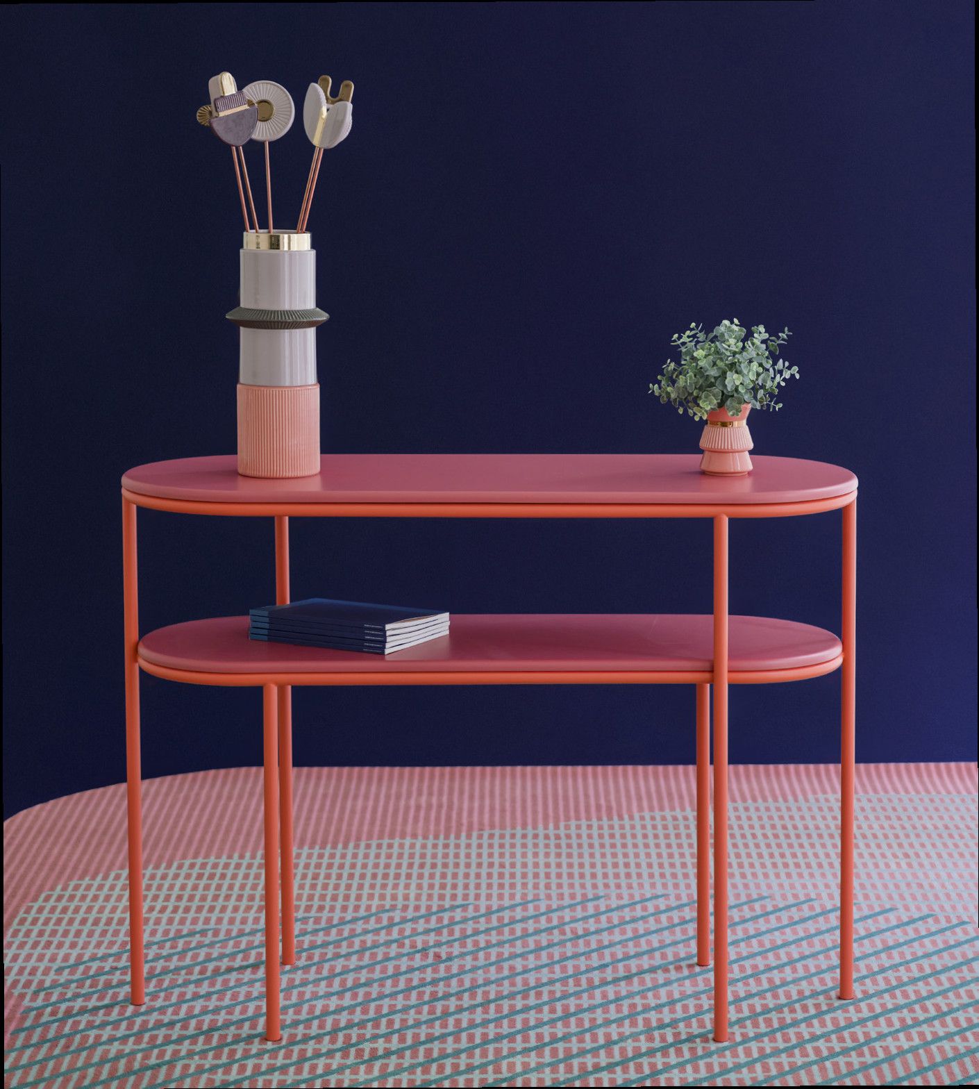 Console table with shelving VICE-VERSA By Cider Edition design Elisabeth Hertzfeld