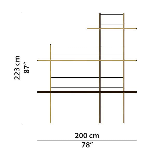 Freestanding glass and aluminium bookcase VICEVERSA By BAXTER design ...