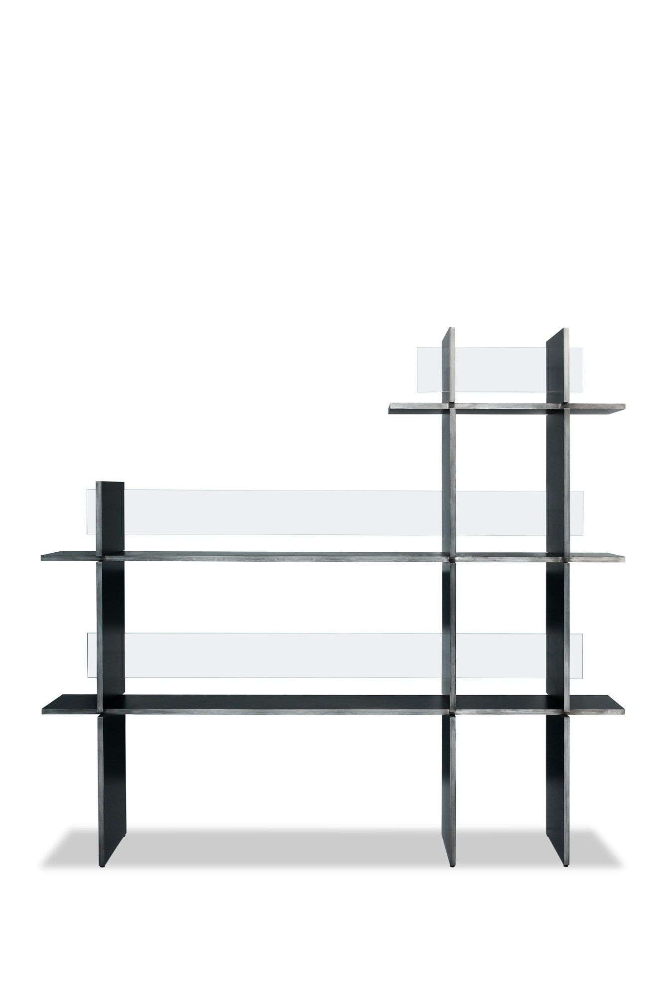 Freestanding glass and aluminium bookcase VICEVERSA By BAXTER design ...