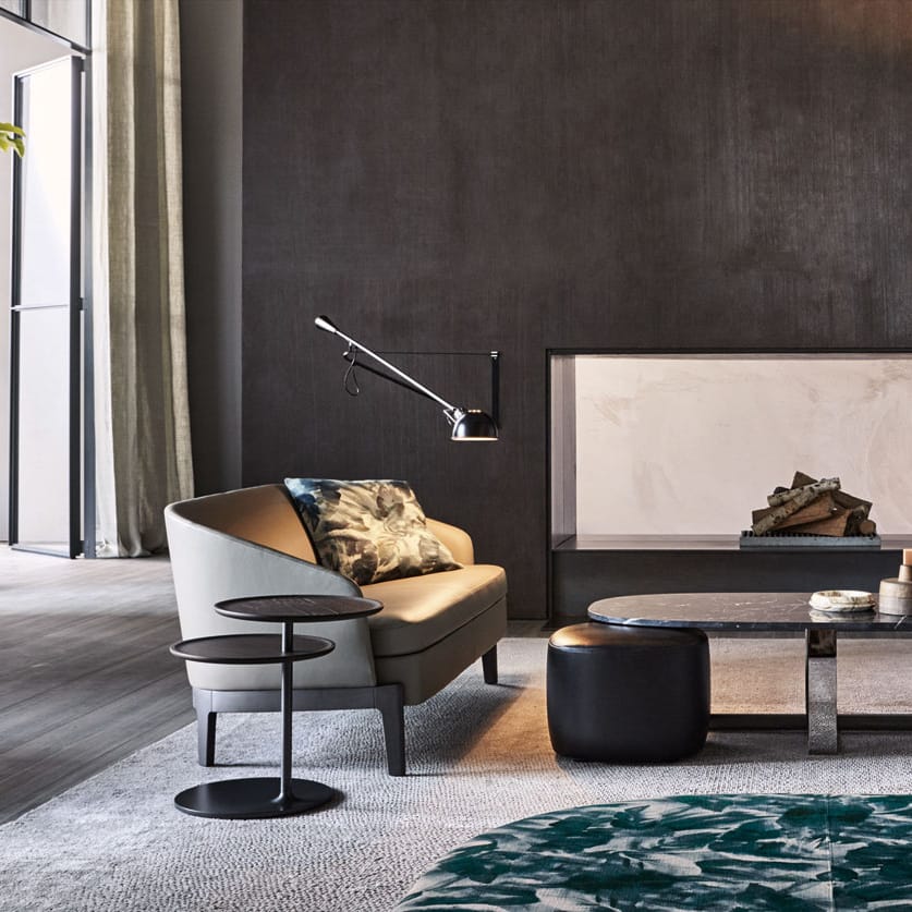 VICINO Swivel round wooden side table By Molteni & C. | design Foster ...