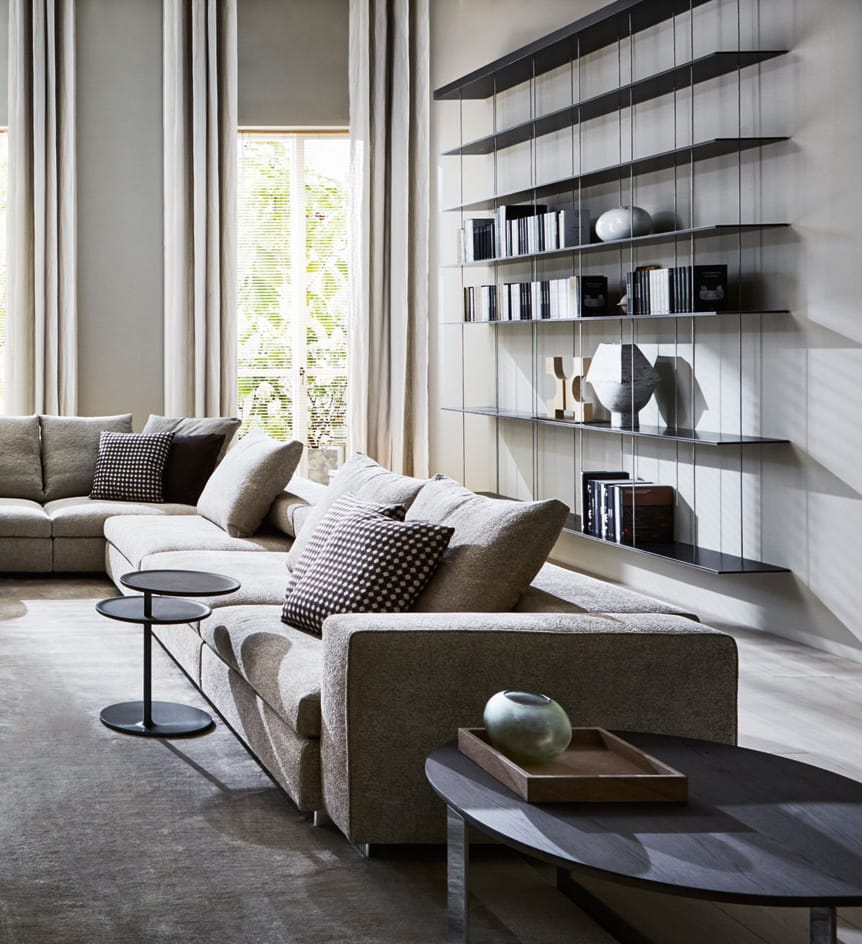 VICINO Swivel round wooden side table By Molteni & C. | design Foster ...