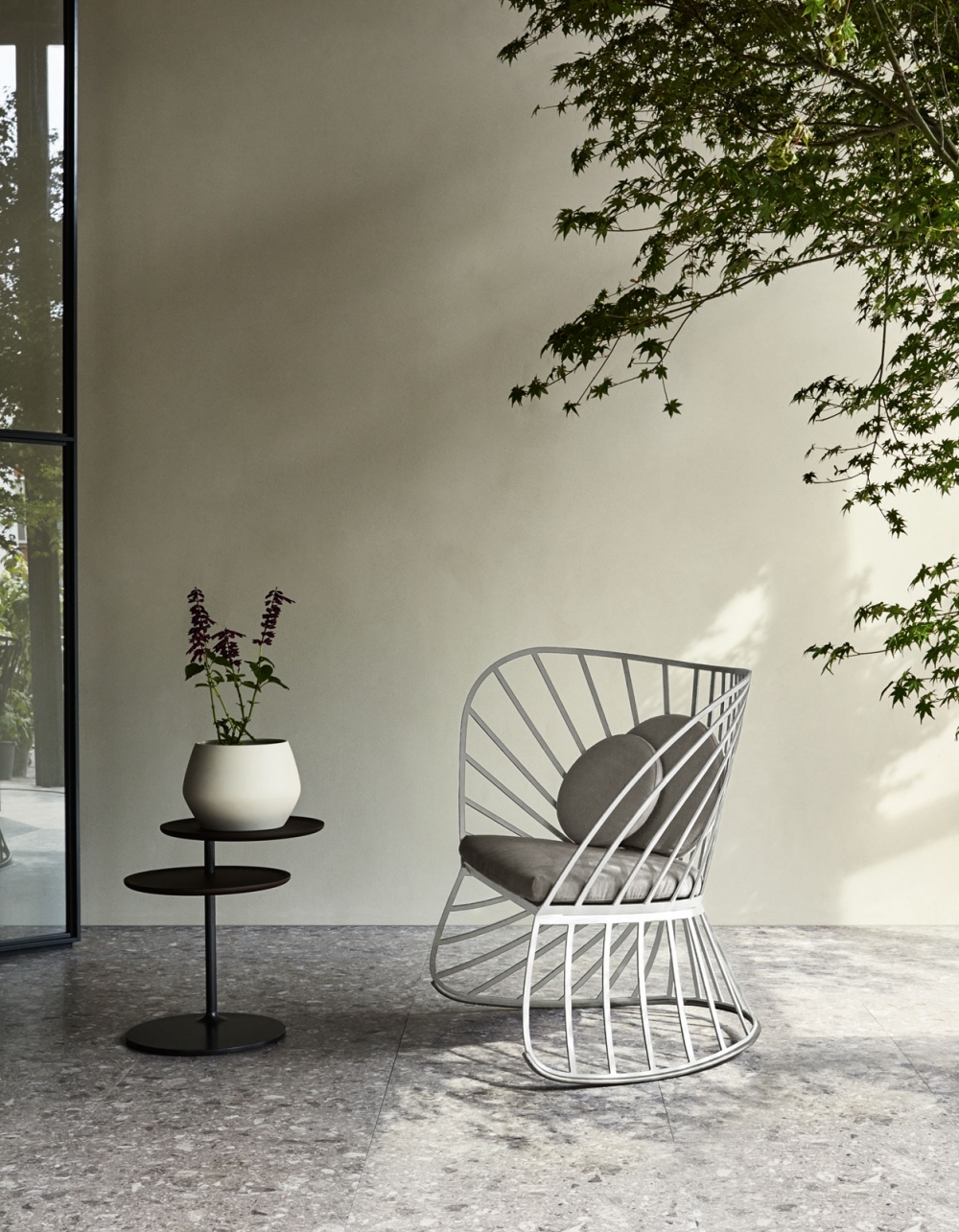 VICINO Swivel round wooden side table By Molteni & C. | design Foster ...
