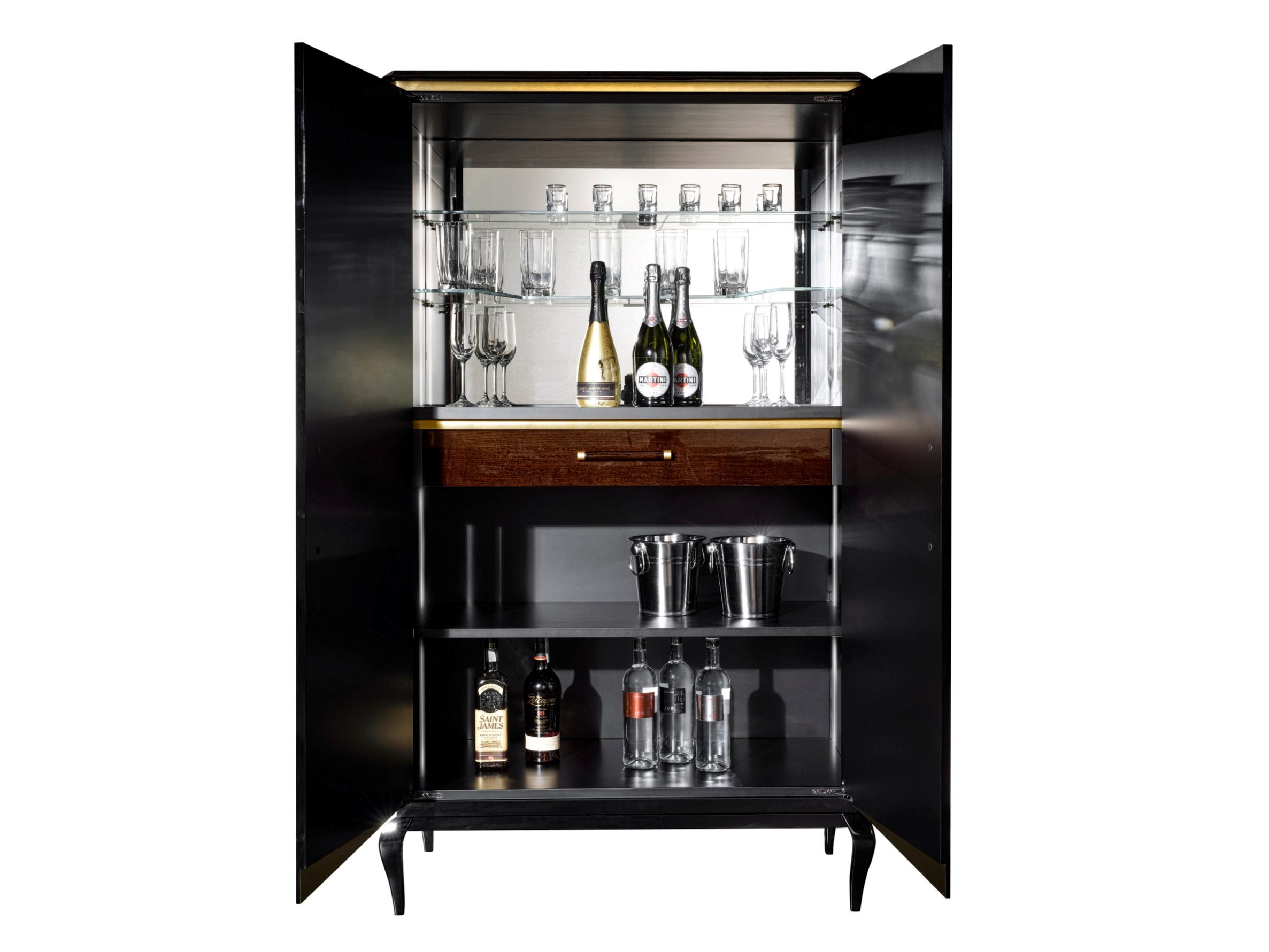 VICTOR Wooden bar cabinet By A.R. Arredamenti | design Lucia Ippolito