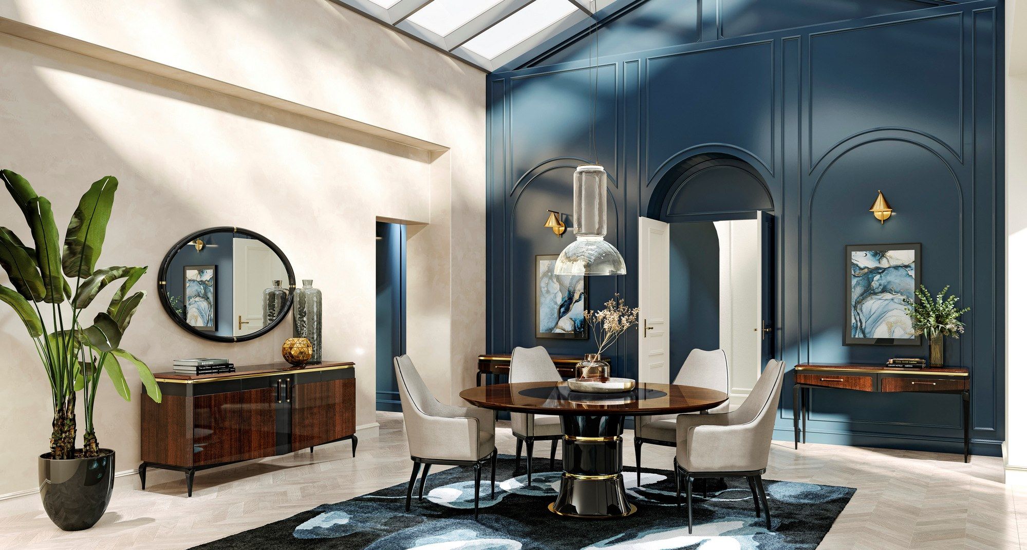 VICTOR Round wooden table By A.R. Arredamenti | design Lucia Ippolito