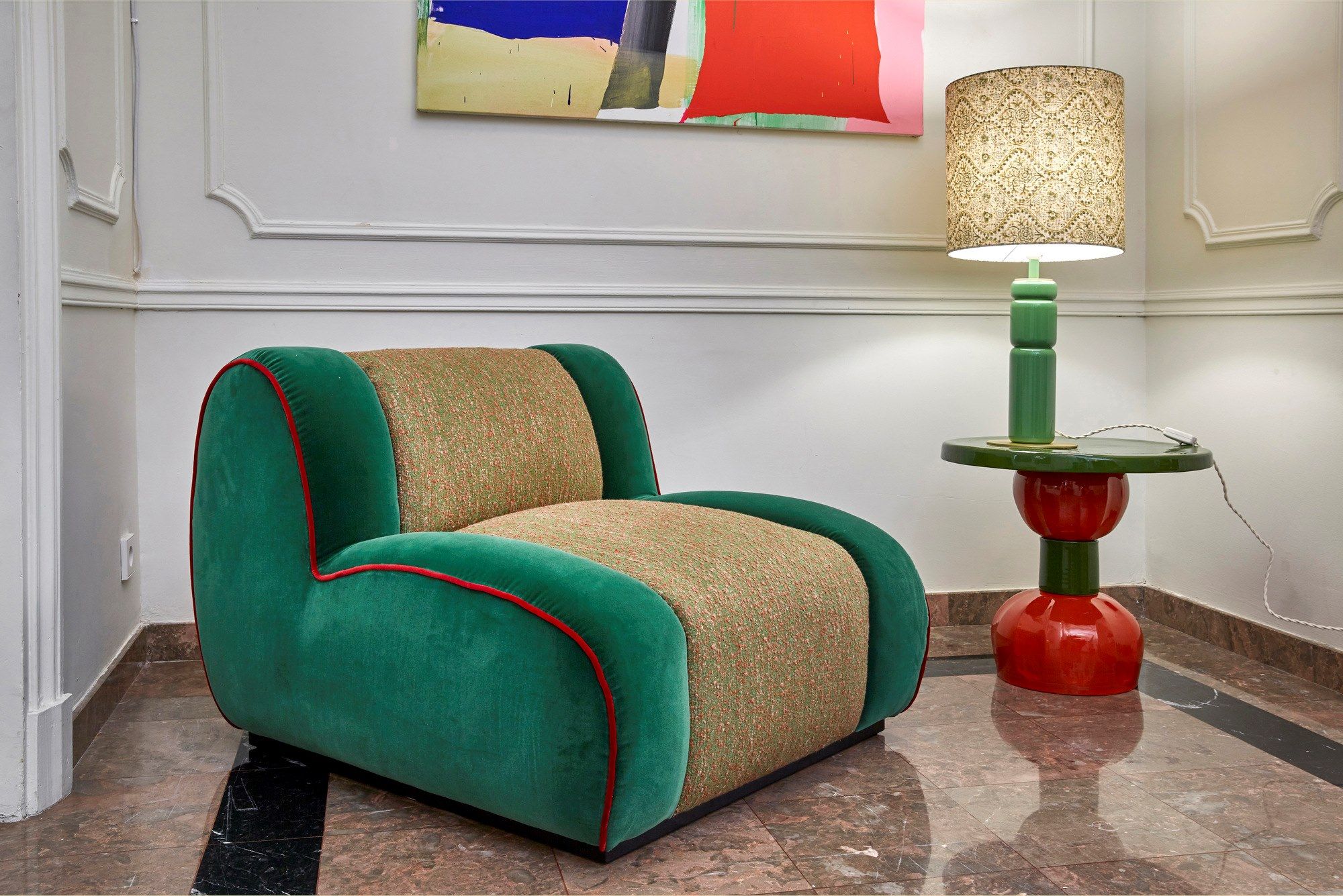 VICTORIA Fabric armchair By POPUS EDITIONS | design Yannick Gicquel