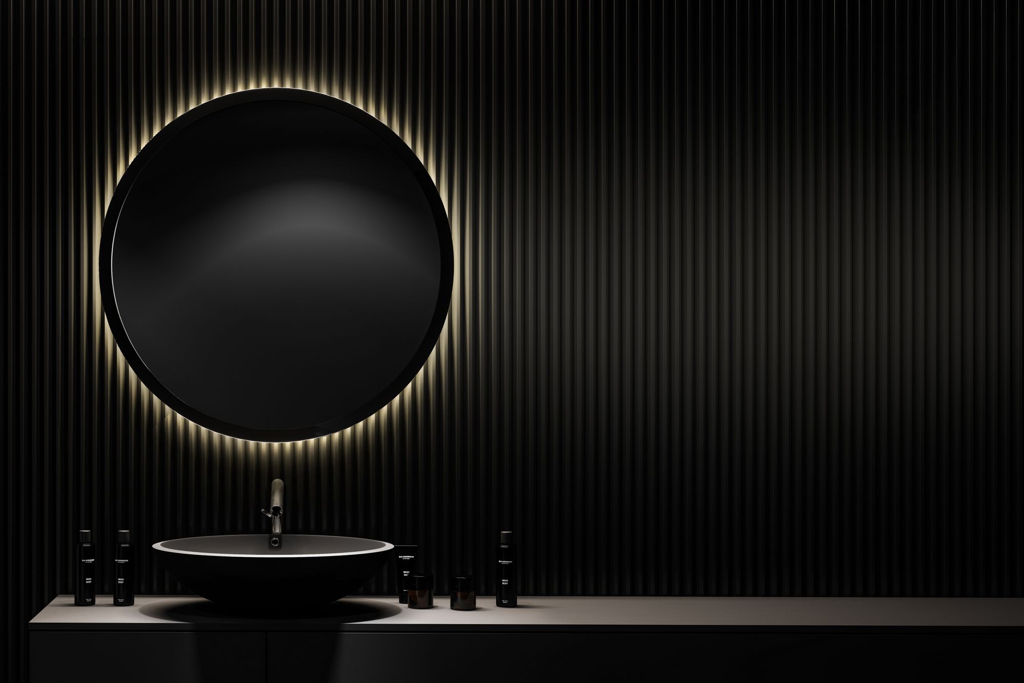 VICTORIA Round mirror with integrated lighting By ESS Easy Drain