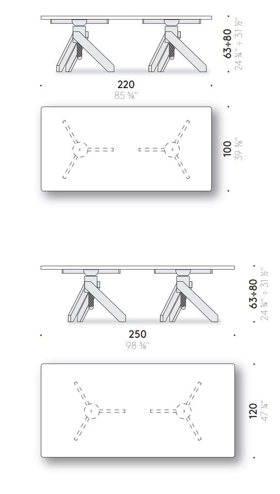 VIDUN Rectangular wood and glass table By DE PADOVA | design Vico ...