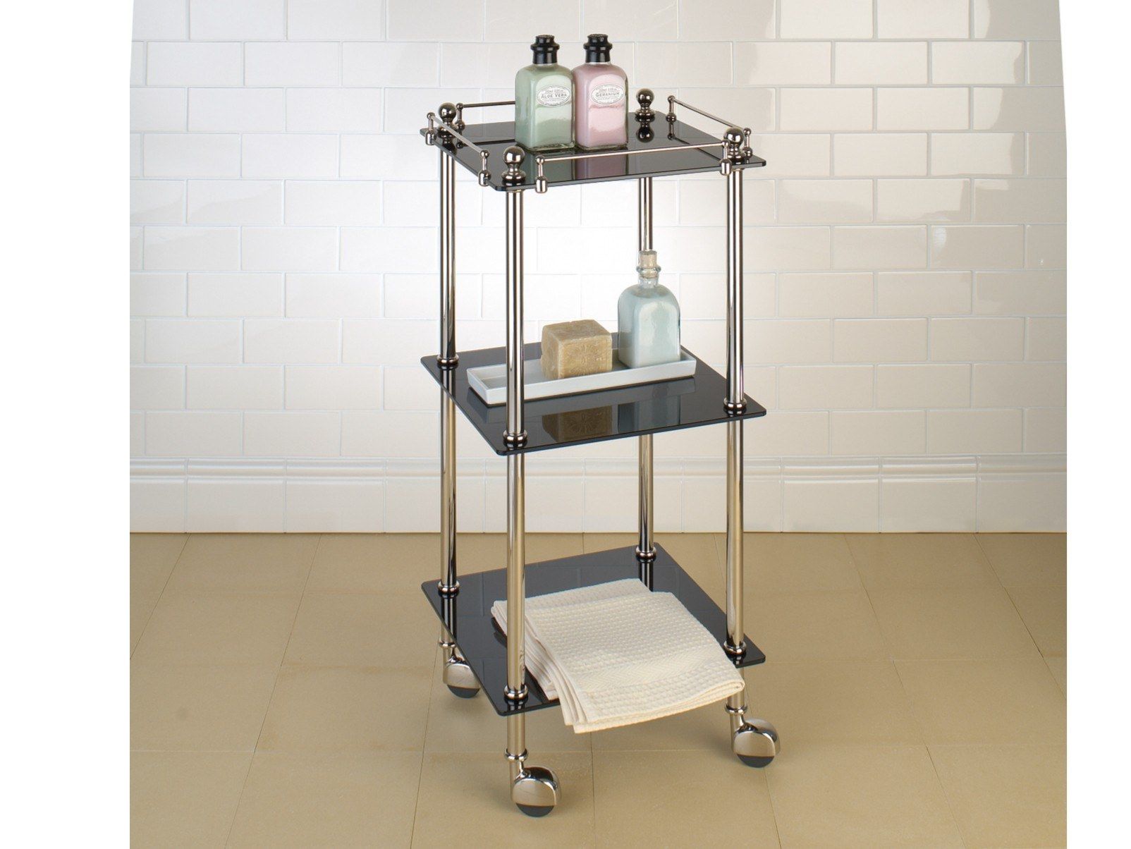 VIENNA | Bathroom cabinet with castors Vienna Collection By Aquadomo