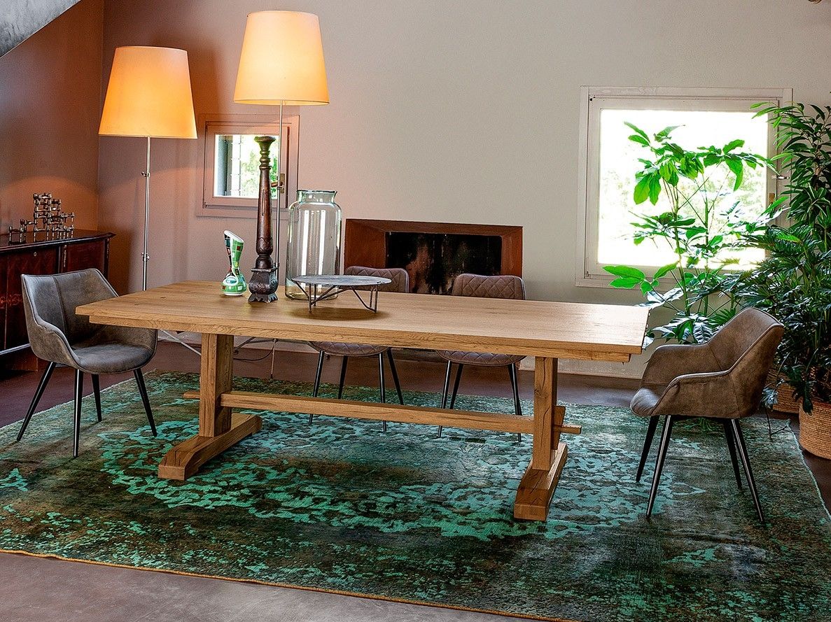 Solid wood kitchen table VIKING By Devina Nais