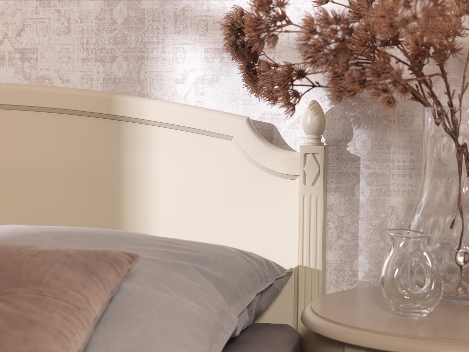 VILLA BORGHESE Cherry wood double bed By SELVA