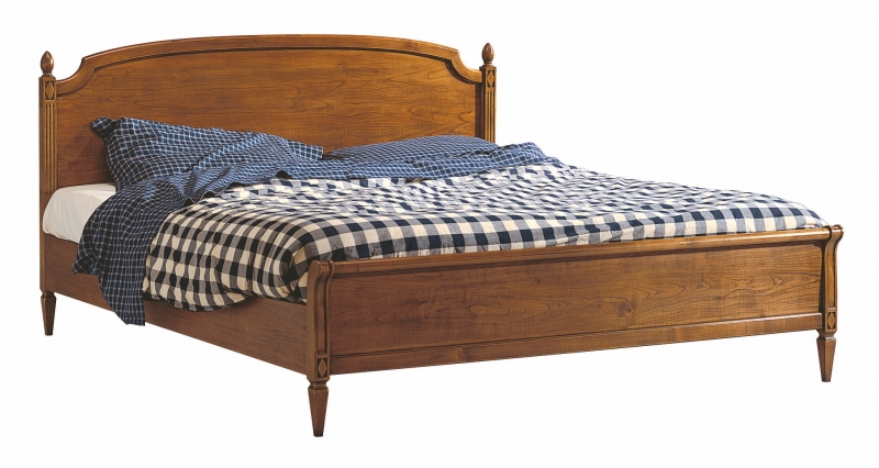 VILLA BORGHESE Cherry wood double bed By SELVA