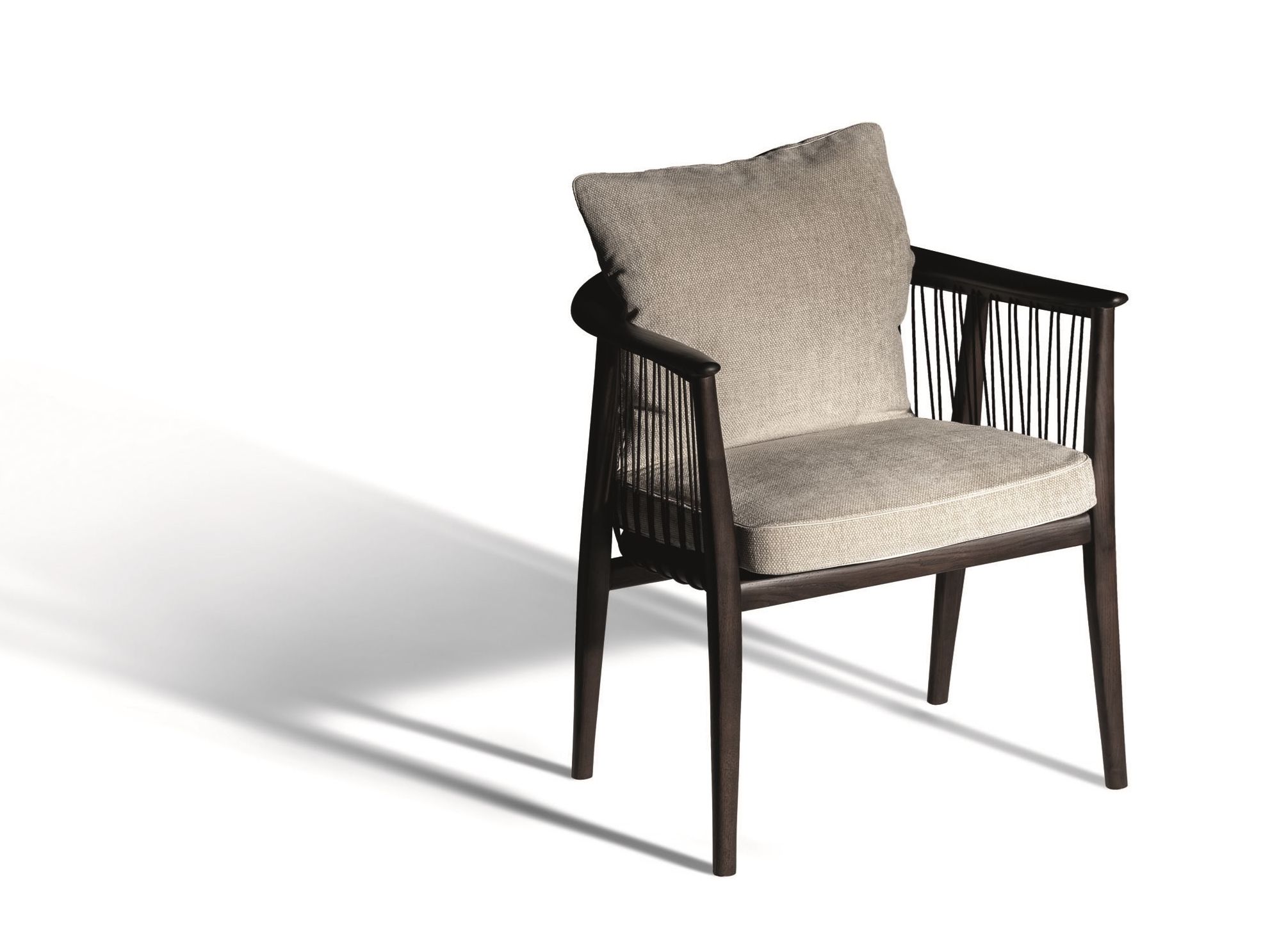 VIOLA Fabric easy chair with armrests By Poltrona Frau | design AB Concept