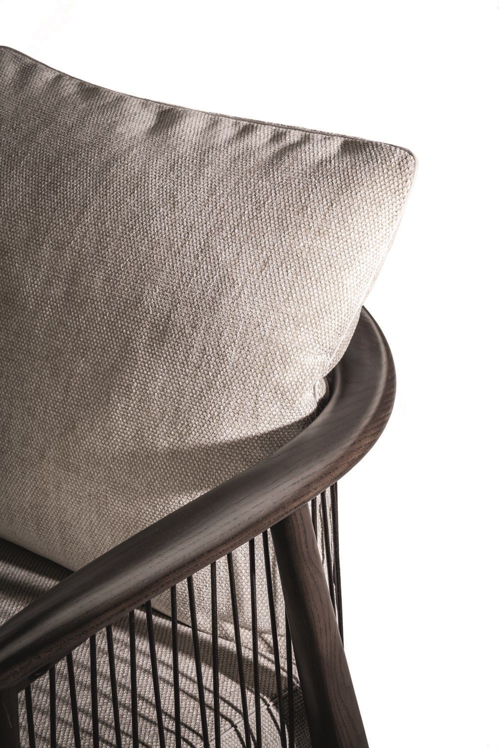 VIOLA Fabric easy chair with armrests By Poltrona Frau | design AB Concept