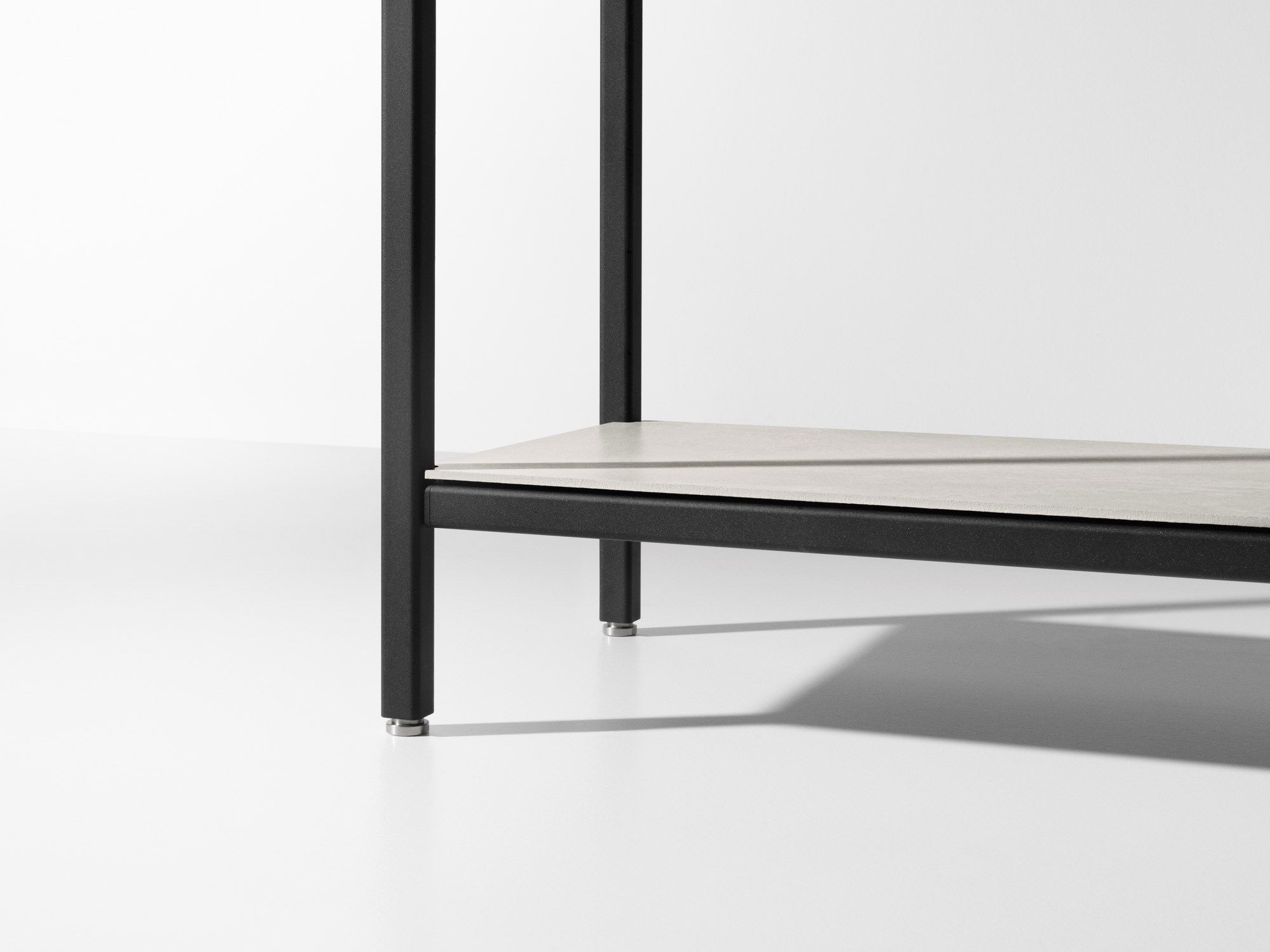 VIPP475 Open freestanding double-sided powder coated steel shelving ...