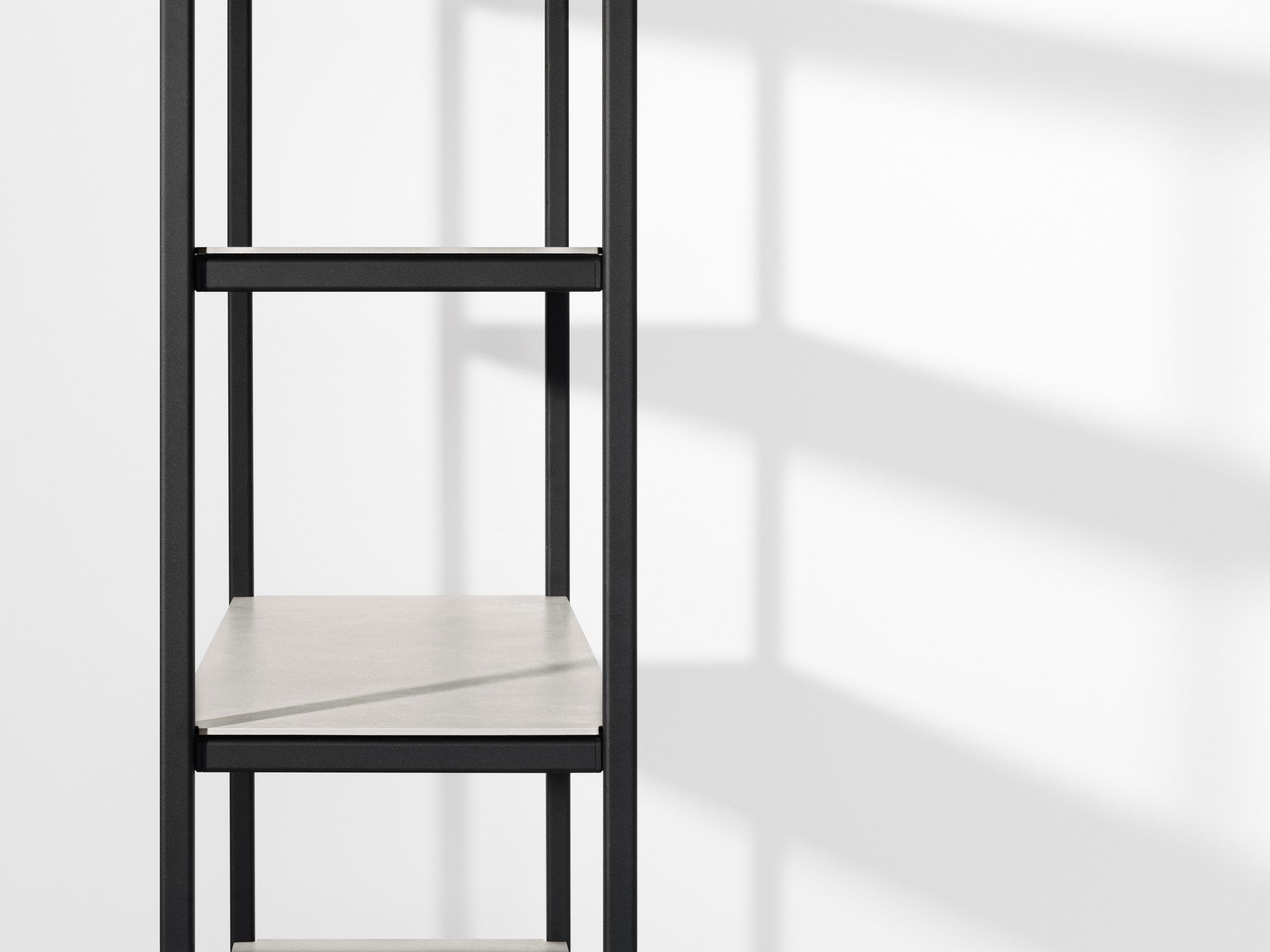 VIPP475 Open freestanding double-sided powder coated steel shelving ...